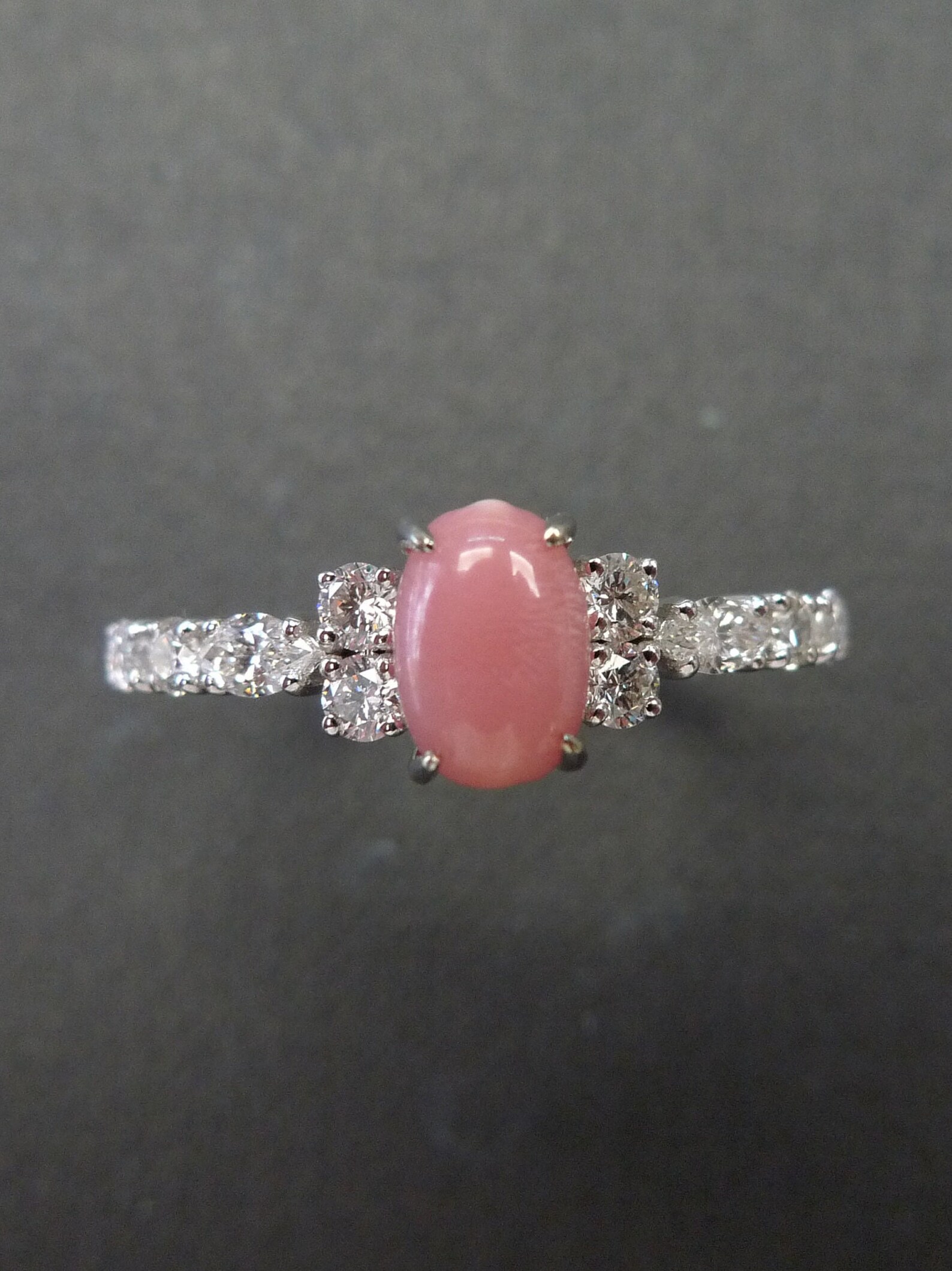 Conch Pearl Ring, Pearl Diamond Ring, Conch Pearl Jewelry, Unique ...