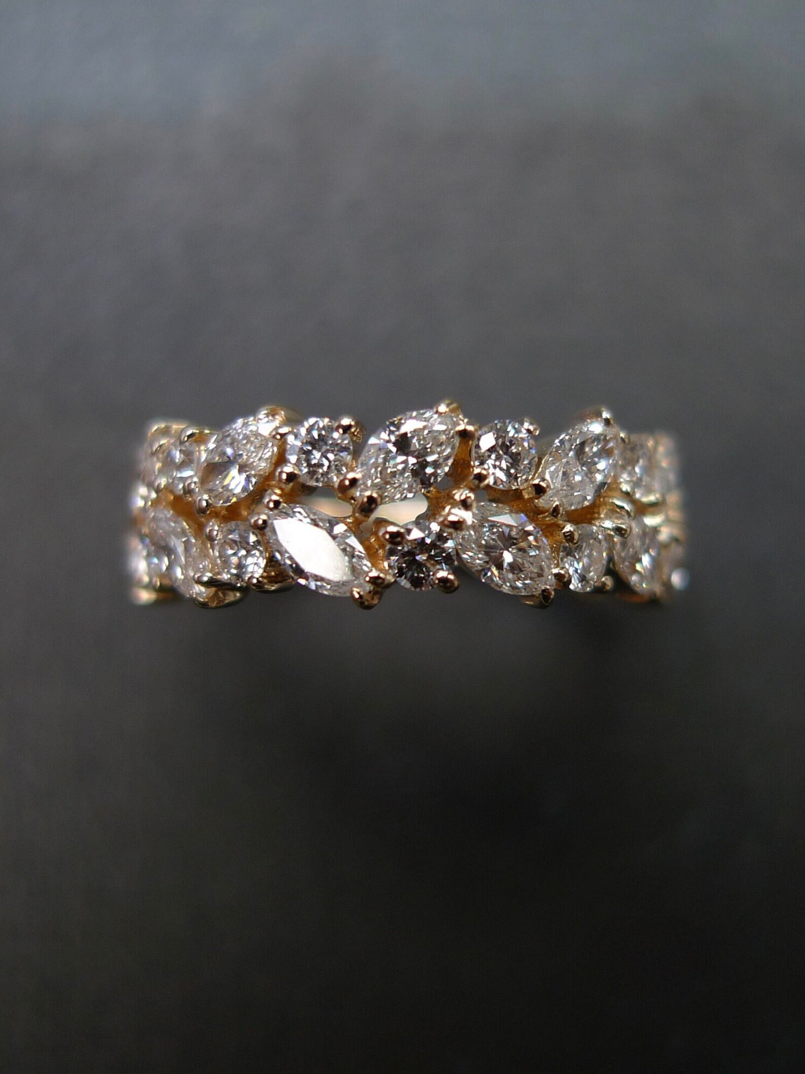 Marquise Diamond Half Eternity Engagement Wedding Ring Bridal Band in ...