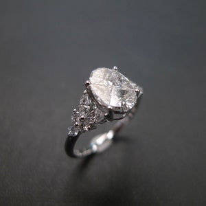 Pie Cut Diamond Ring, Illusion Diamond Ring, Oval Diamond Ring, Unique ...