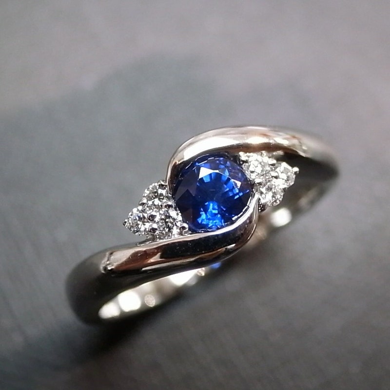 Blue Engagement Ring - Etsy
