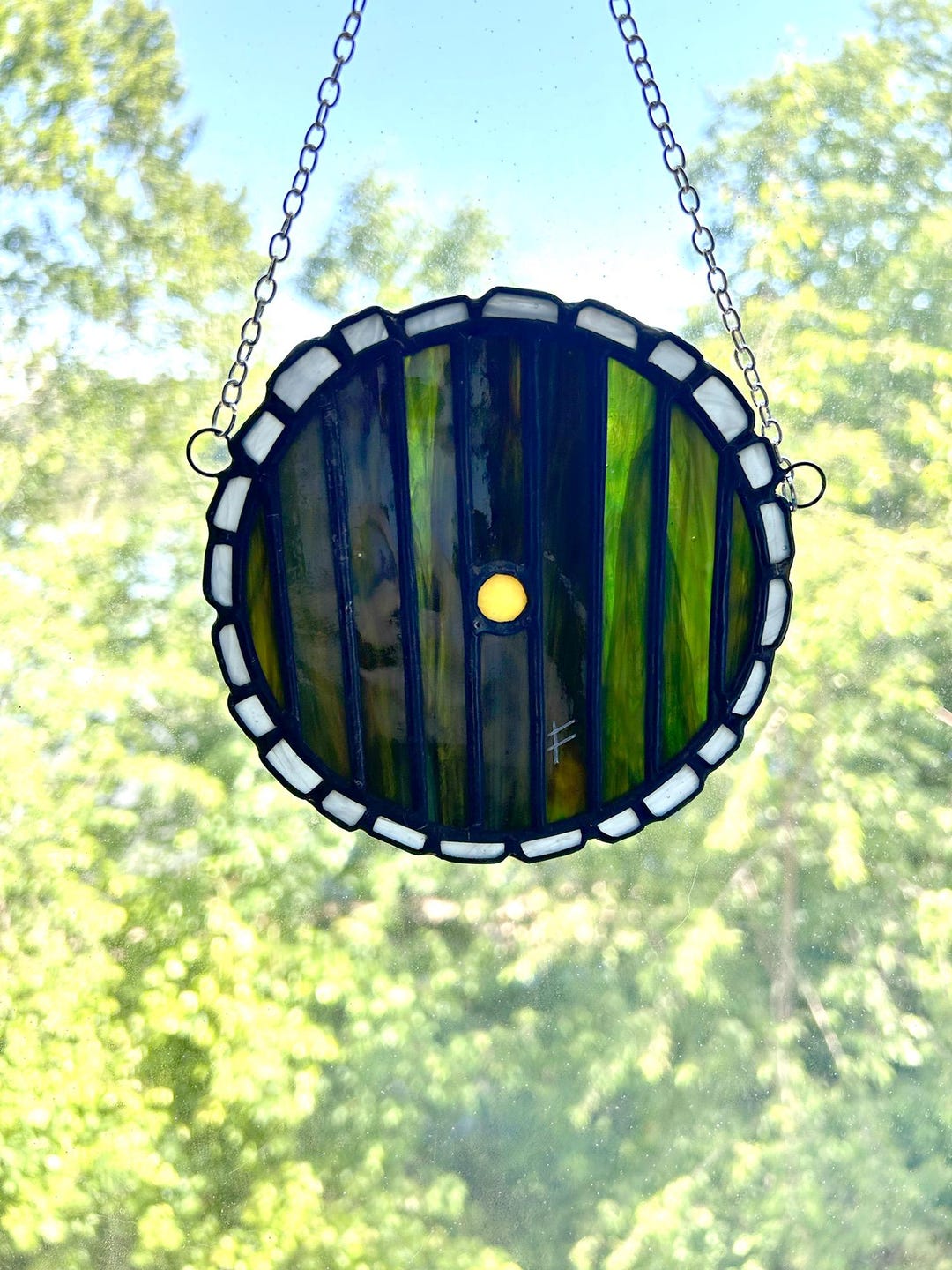 Stone Hobbit Door Stained Glass Suncatcher | LOTR Decor - Etsy