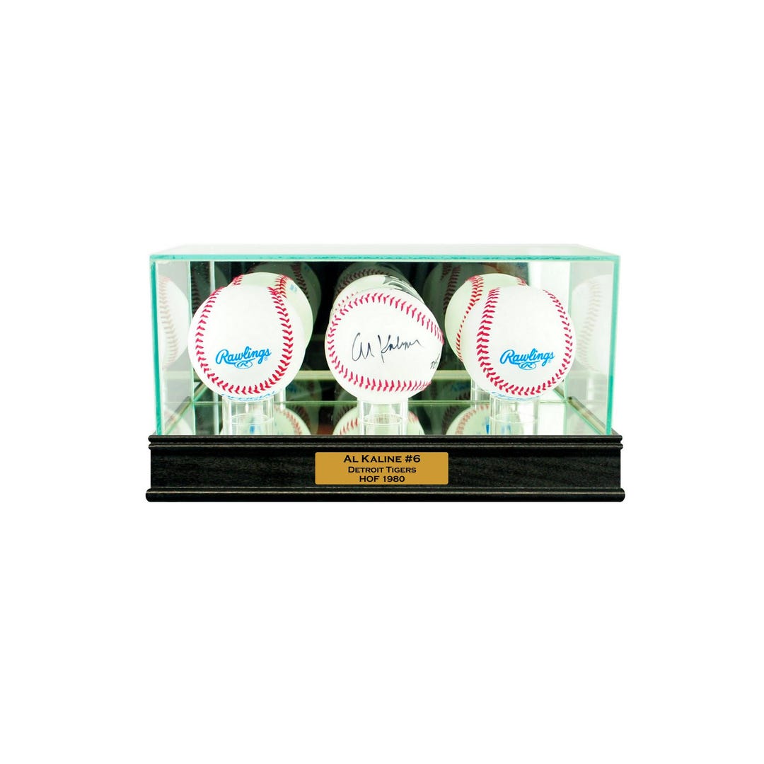 Triple Baseball Glass Display Case 3 Ball Baseball Case Display Case ...