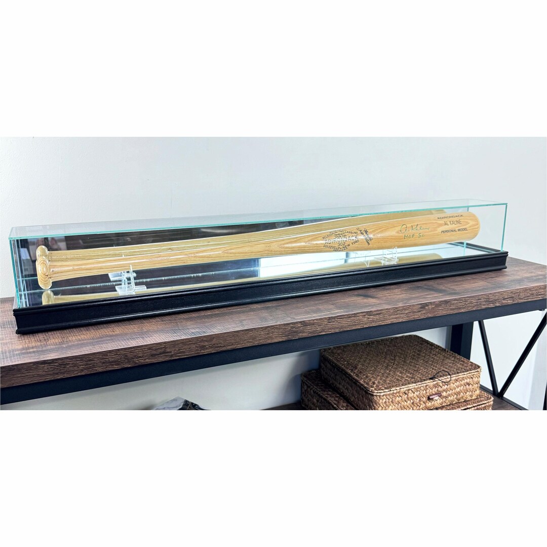 Baseball Bat Display Case Made With Real Glass and Real Wood Moulding ...