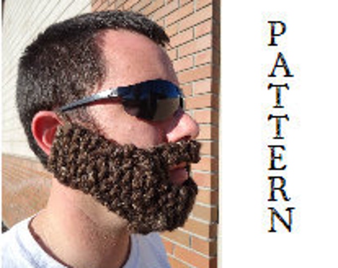 Pattern--adult KNIT Beard - Etsy