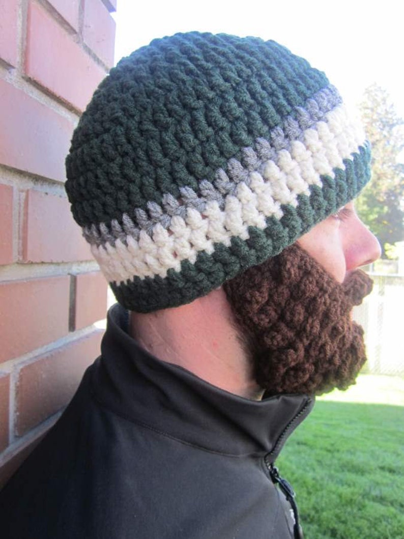Adult ULTIMATE Bearded Beanie Dark Sage Mix - Etsy