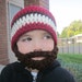 Kids ULTIMATE Bearded Beanie Burgundy Mix - Etsy