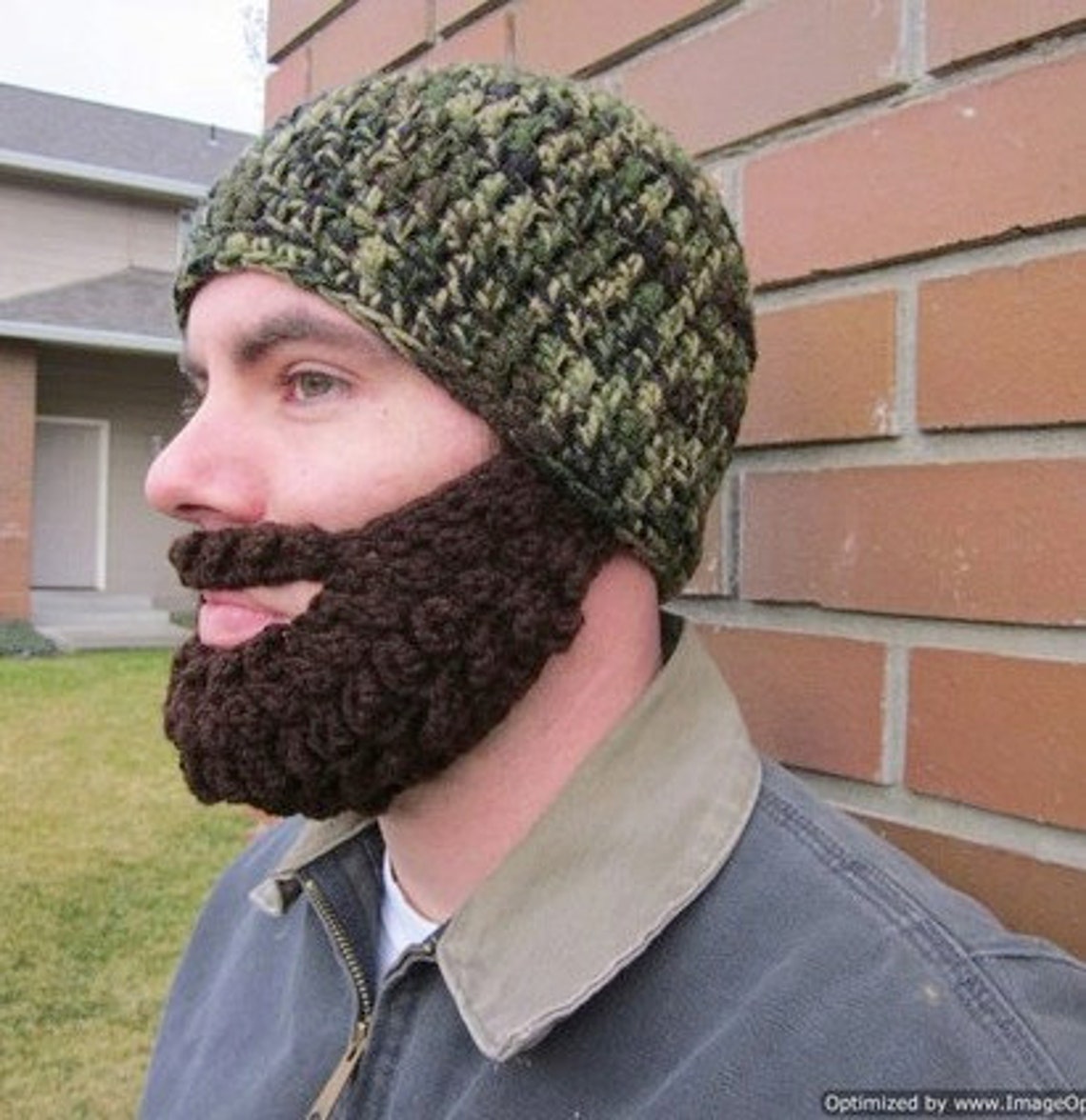 Adult ULTIMATE Bearded Beanie Camouflage | Etsy