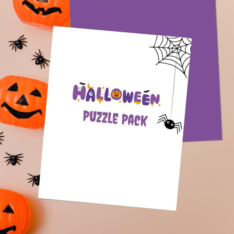 Kids Halloween Puzzle Pack/10 Printable Activity Pages/spooky Games ...