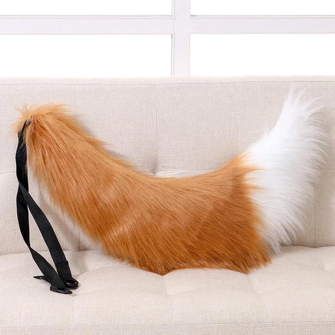 Furry Tail Handmade With Belt Loop – Soft Faux Fur Tail for Costume or ...