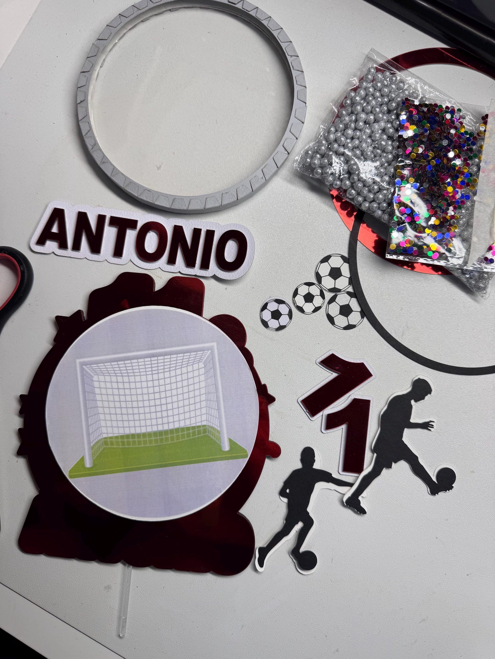 Soccer Cake Topper SVG | Football Shaker Template | Printable Sports ...