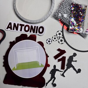 Soccer Cake Topper SVG | Football Shaker Template | Printable Sports ...