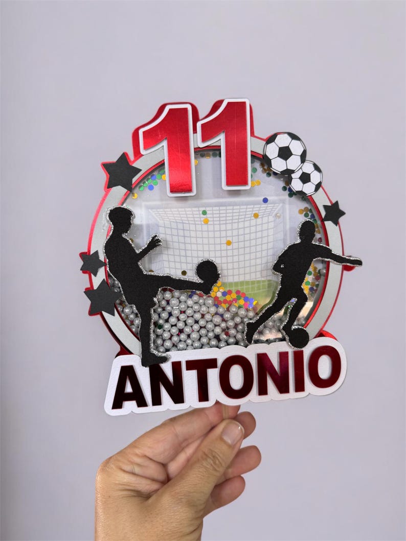 Soccer Cake Topper SVG | Football Shaker Template | Printable Sports ...