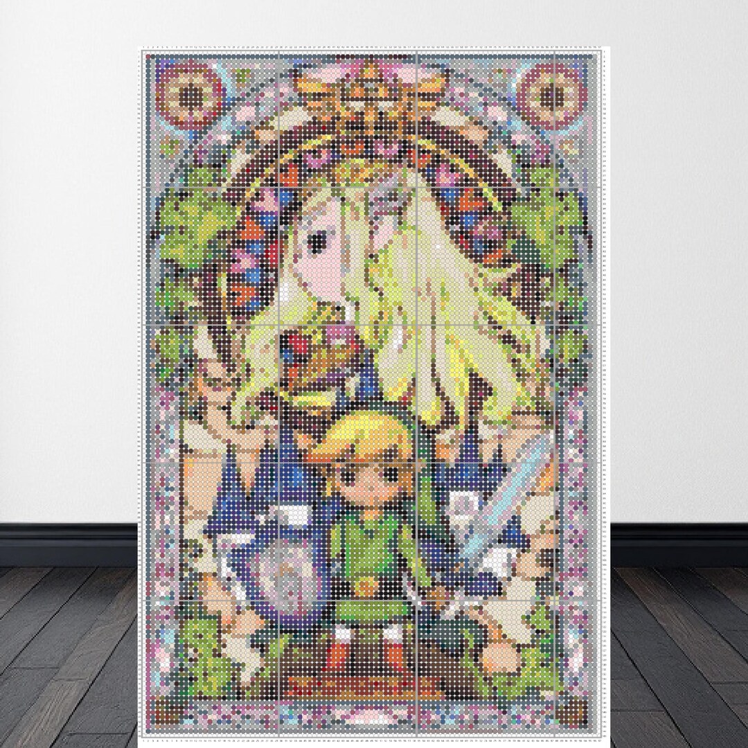Legend of Zelda Stained Glass Perler Bead Pattern PDF - Etsy
