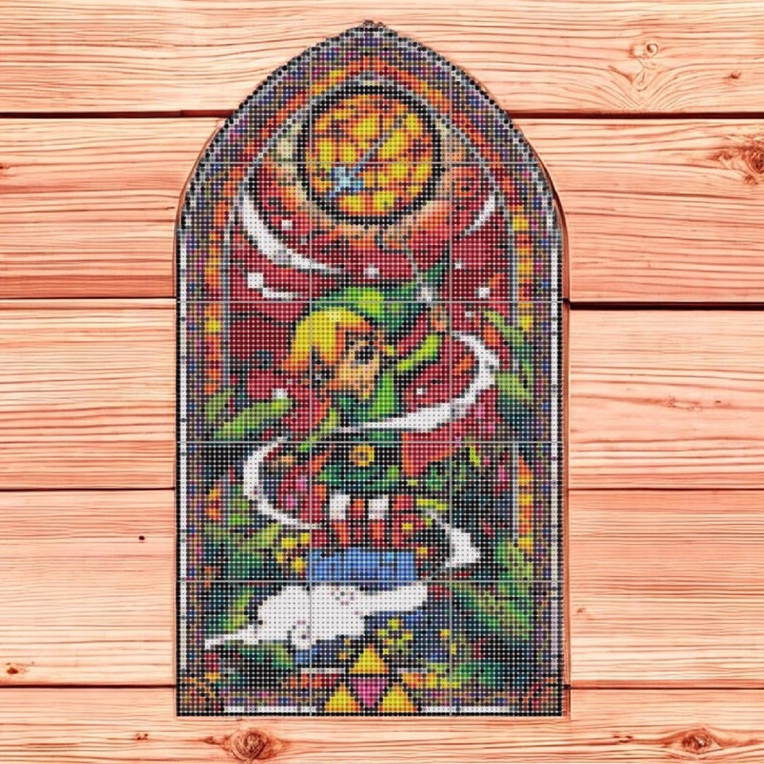 Legend of Zelda Stained Glass 2 Perler Bead Pattern PDF - Etsy
