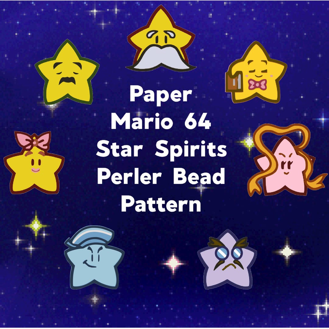 Paper Mario 64 Star Spirits Perler Bead Pattern PDF - Etsy