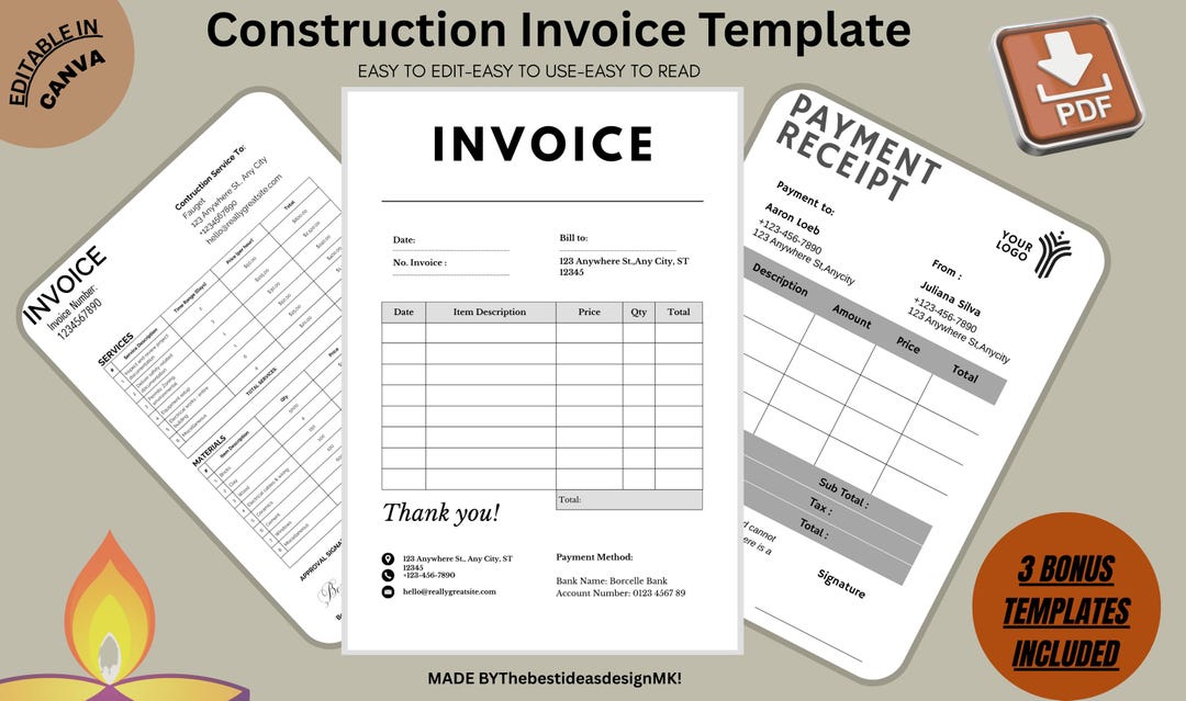 Invoice for Uk Construction Companies Invoice for Brick Work ...
