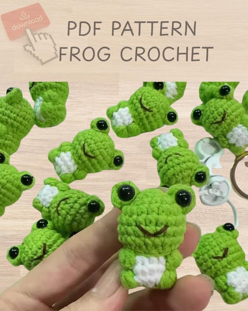 Frog Crochet Pattern,frog Amigurumi Crochet Pattern,cute Frog Crochet Pattern Pdf,frog Toad ...