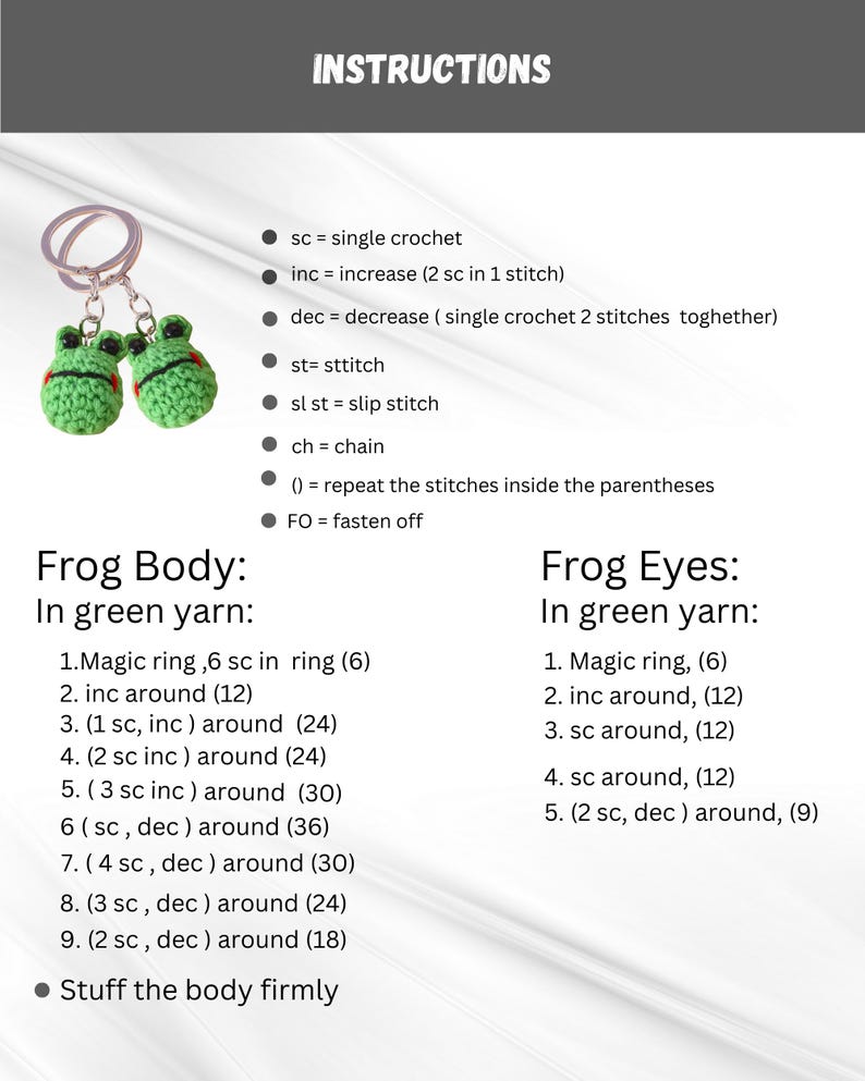 Frog Crochet Pattern,frog Amigurumi Crochet Pattern,cute Frog Crochet Pattern Pdf,frog Toad ...