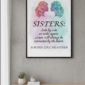 The Ultimate Long-distance Gift. Sister Birthday Gift, Soul Sister Wall ...