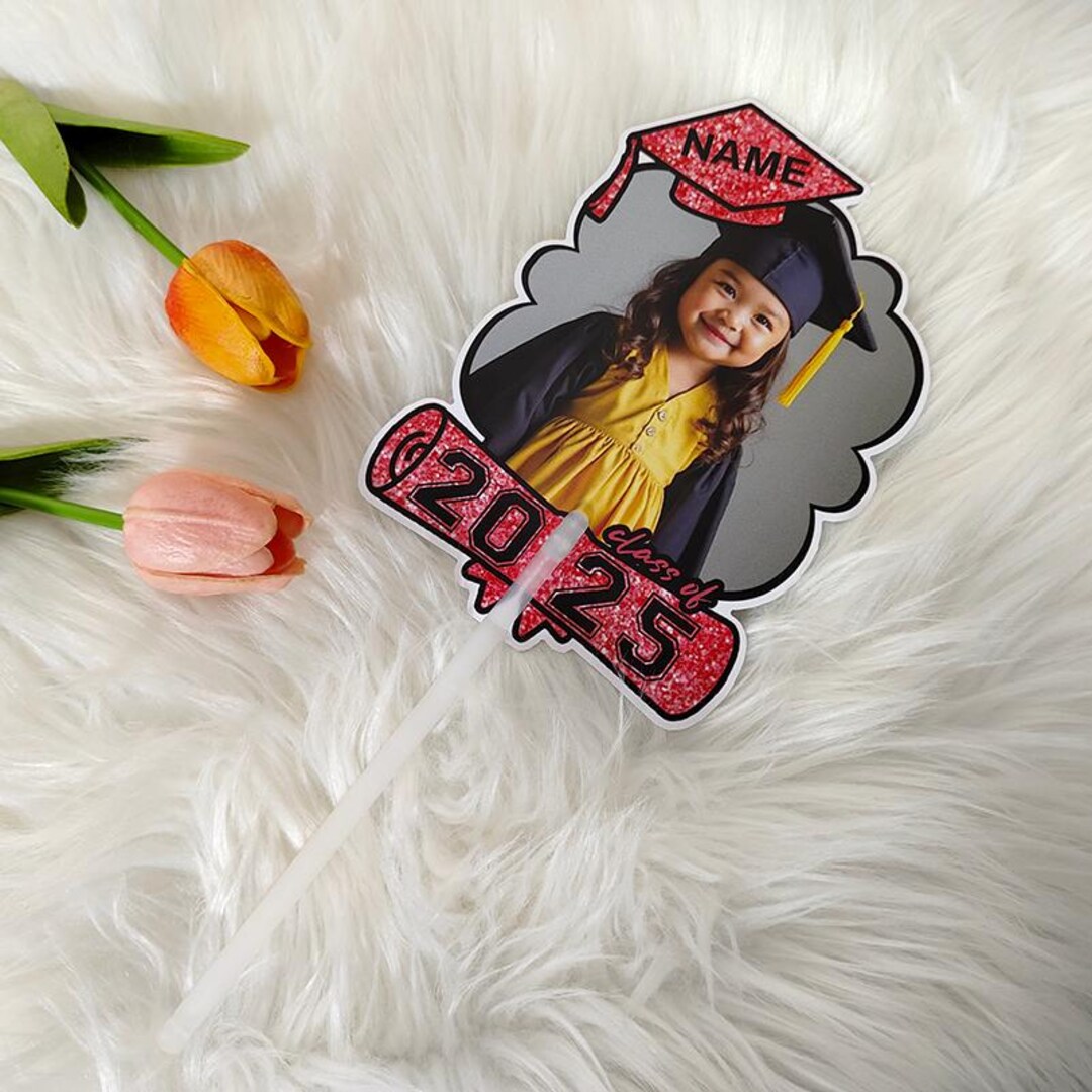 Personalized Graduation Big Head Photo Fans Double-sided Grad Face ...
