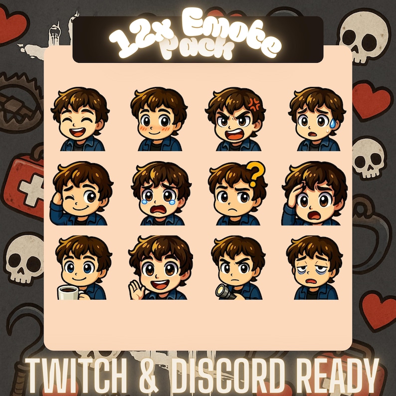 Quentin Smith Chibi Emotes – DBD Twitch & Discord Emote Pack (digital ...