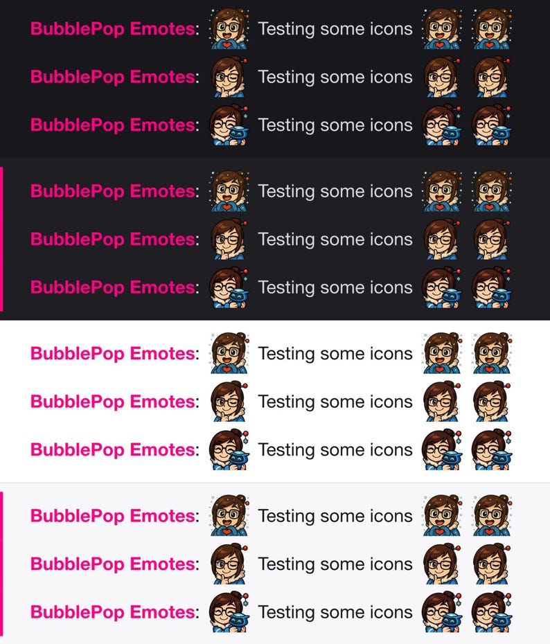 Overwatch Mei Twitch Emotes | 10x Mega Emote Pack | Chibi PNG Bundle ...