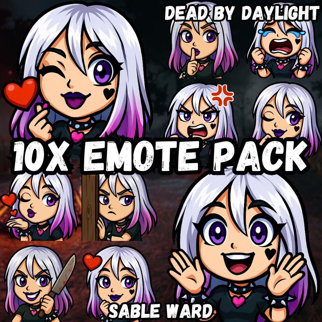 Sable Ward Chibi Emote Pack – Dead by Daylight Twitch Streamer Emotes ...