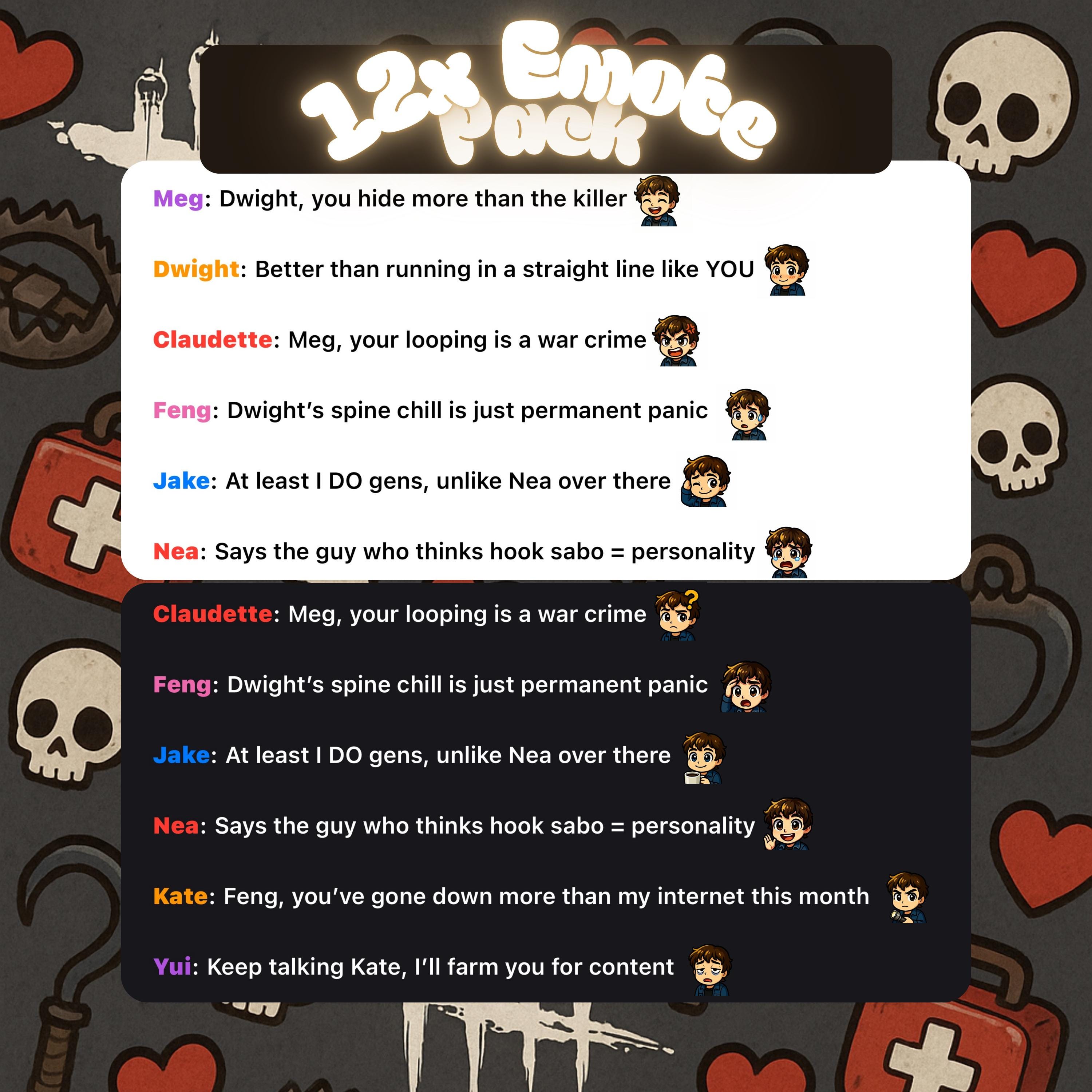 Quentin Smith Chibi Emotes – DBD Twitch & Discord Emote Pack (digital ...