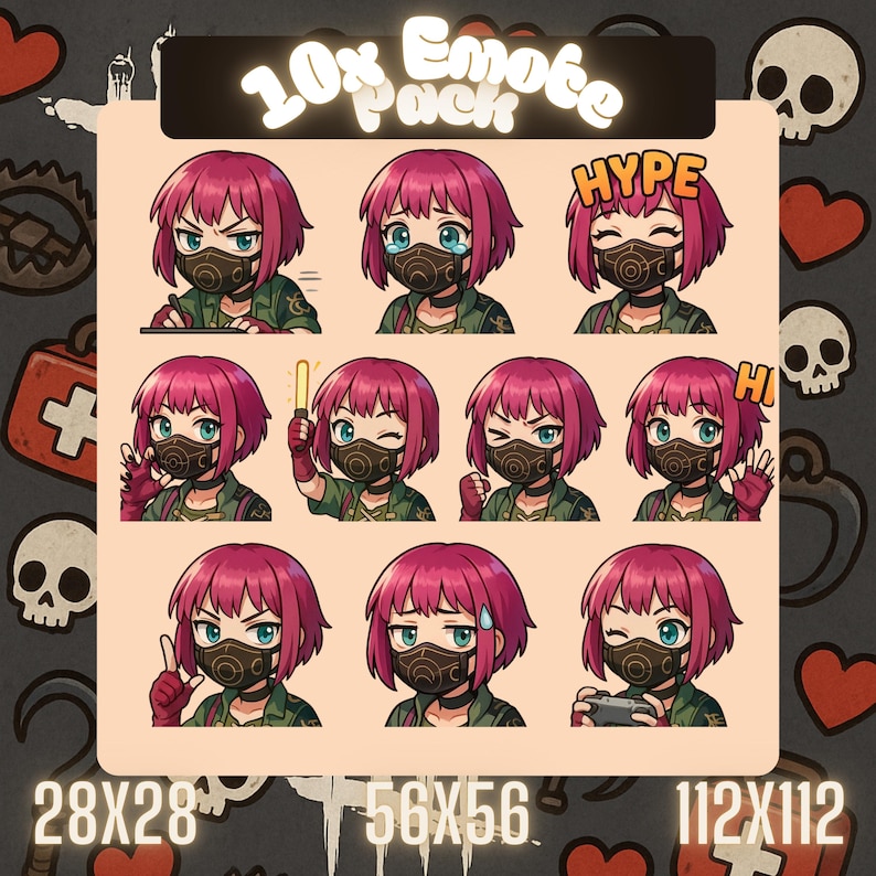 Dead by Daylight Nea Emotes | Chibi Graffiti Pack (digital Download) - Etsy