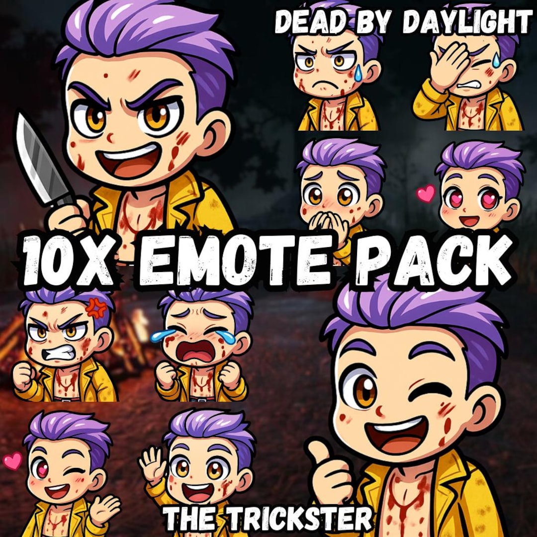 The Trickster Emote Pack | DBD Chibi Twitch Streamer Icons (instant ...