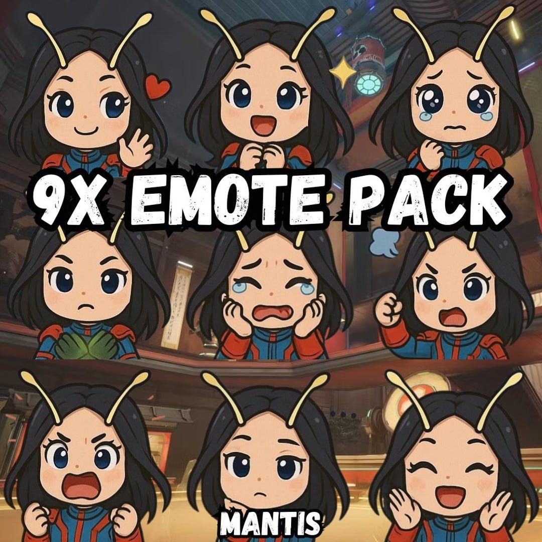 Mantis Emotes | Marvel Rivals Chibi Emoji Pack for Twitch, Discord ...