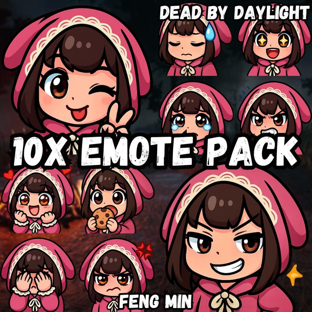 Bunny Feng - Dead by Daylight Emote Pack | Chibi Twitch Graphics ...