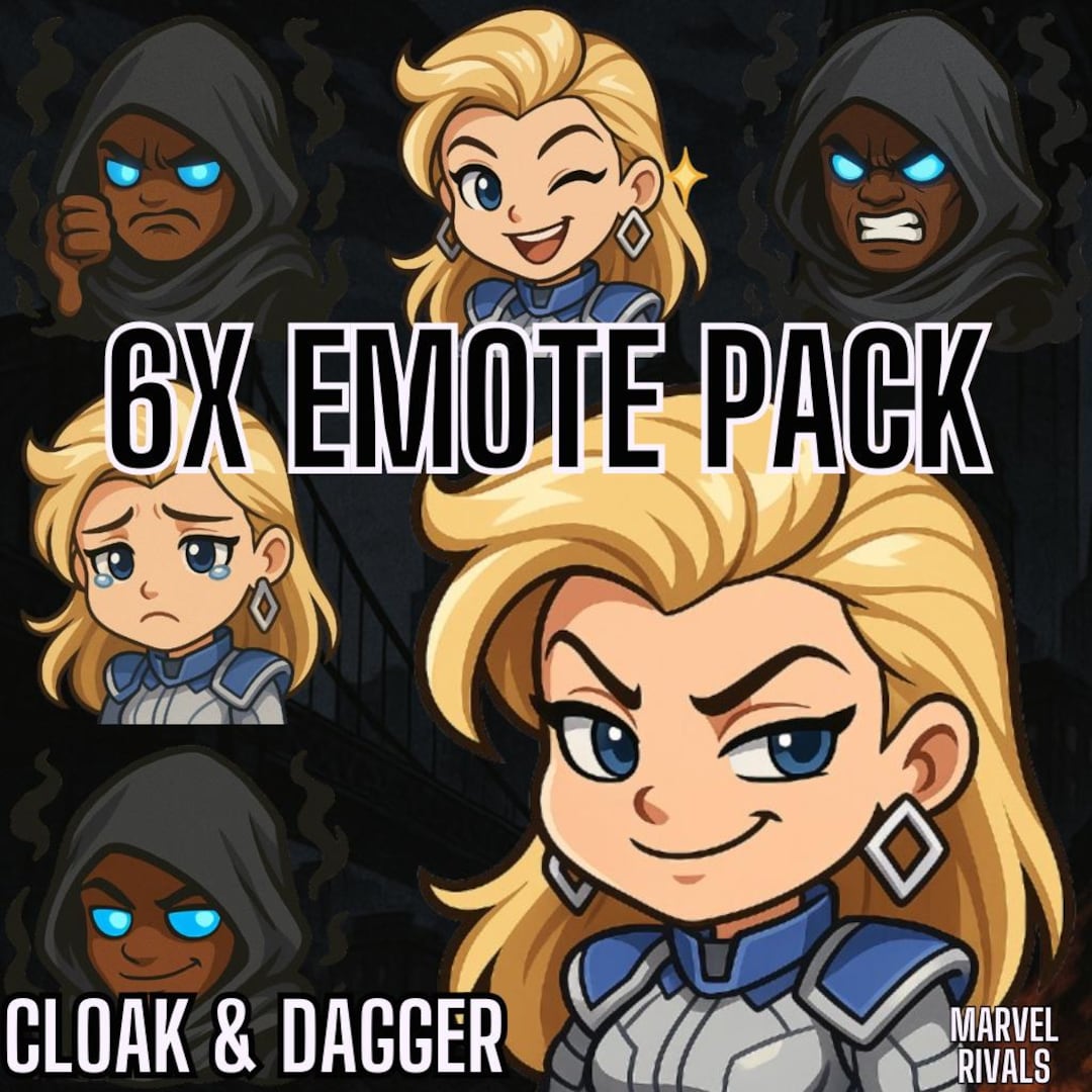 Marvel Rivals Cloak and Dagger Emotes | 6x Twitch & Discord Emotes ...