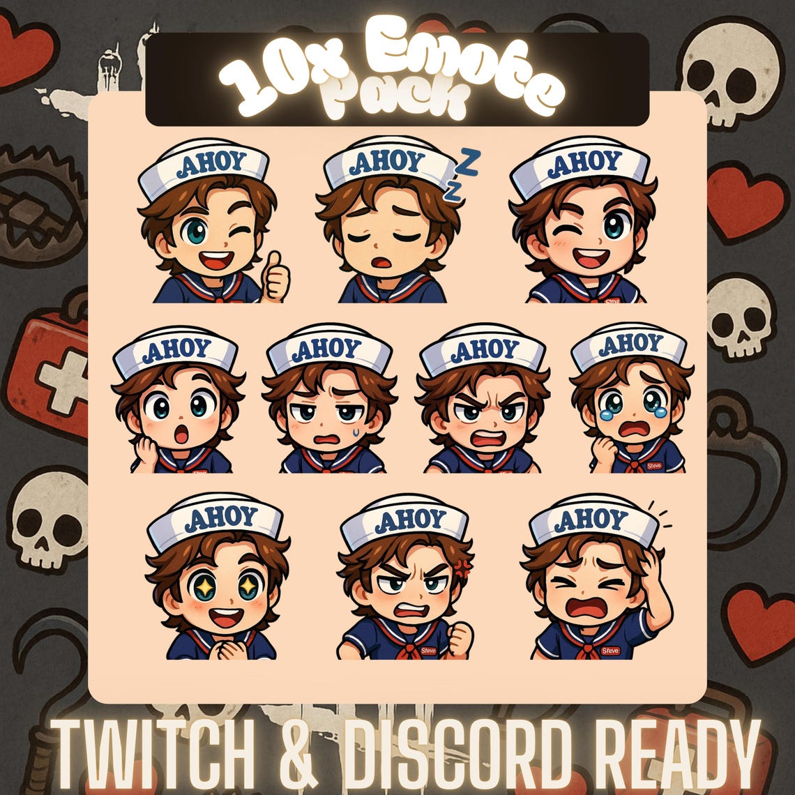 Chibi Steve Twitch Emotes: DBD Streamer Icons (digital Download) - Etsy