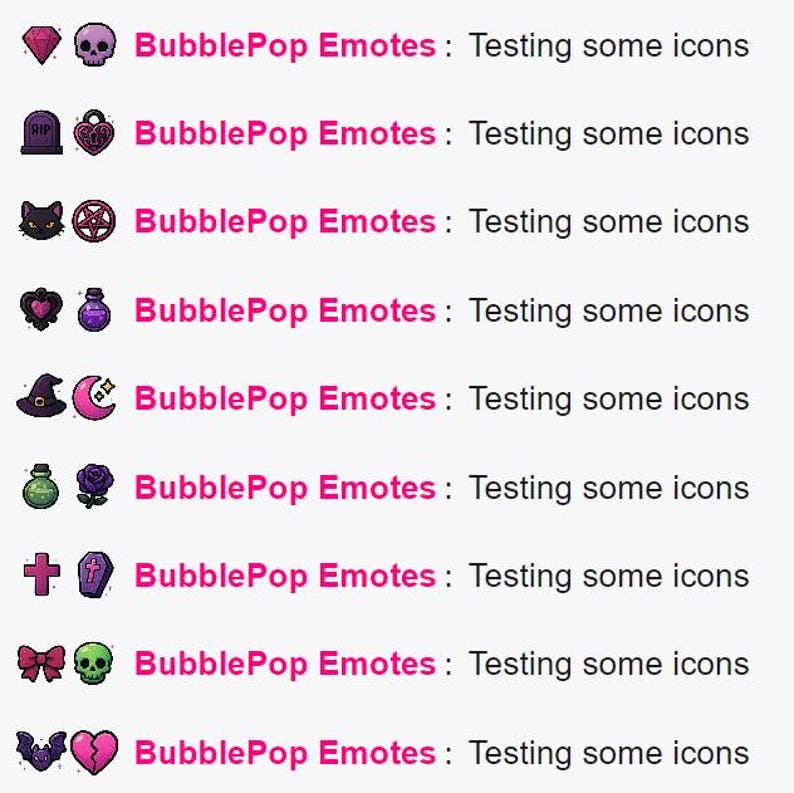 Cursed Cuties Twitch Sub Badges – Spooky Goth Kawaii Emotes - Etsy