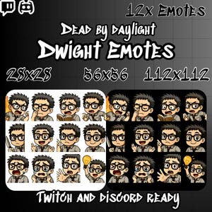 Dead by Daylight Dwight Emotes | 12x DBD Twitch & Discord Emoji Pack ...