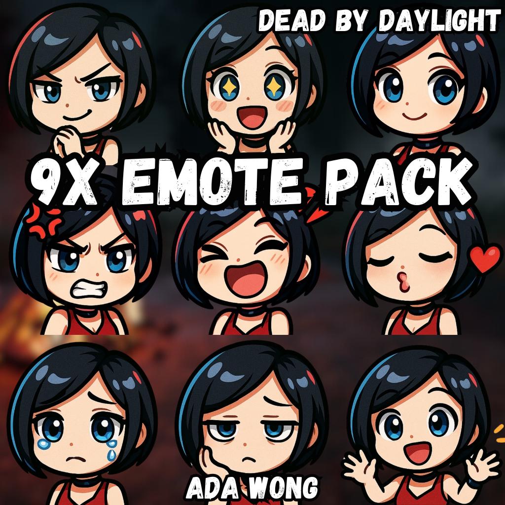 Ada Wong Chibi Emotes | Dead by Daylight Twitch & Discord (instant ...
