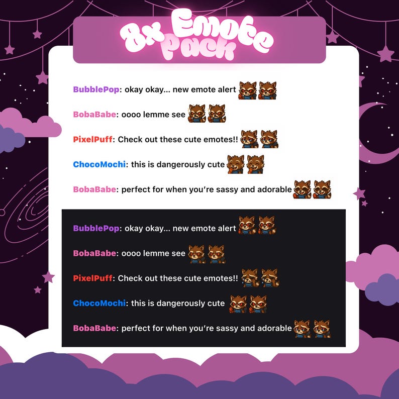 Rocket Raccoon Emotes | Chibi Marvel Twitch & Discord Emoji Pack - Etsy