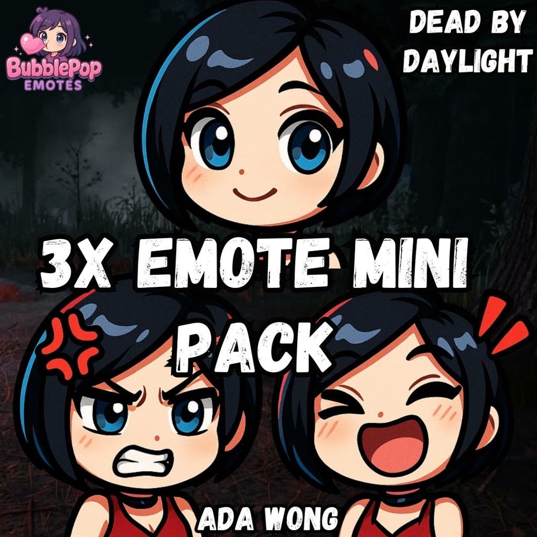 Ada Wong Emotes | 3 Pack Mini Set | Dead by Daylight Chibi Emotes for ...