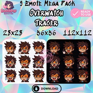 Chibi Tracer Emote Mega Pack for Twitch & Youtube | Cute Overwatch ...