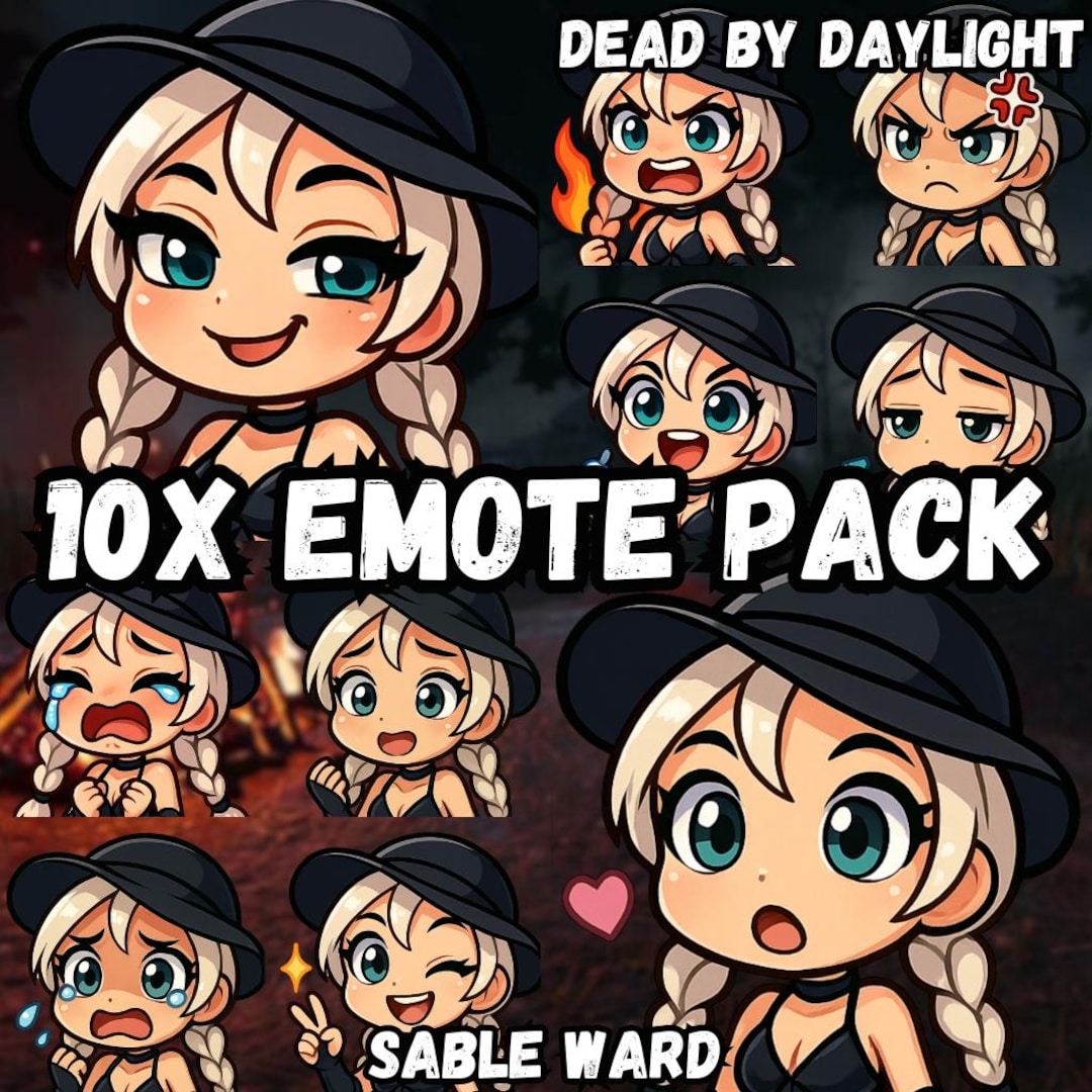 Chibi Sable Ward Emote Pack for Dead by Daylight Twitch & Discord ...