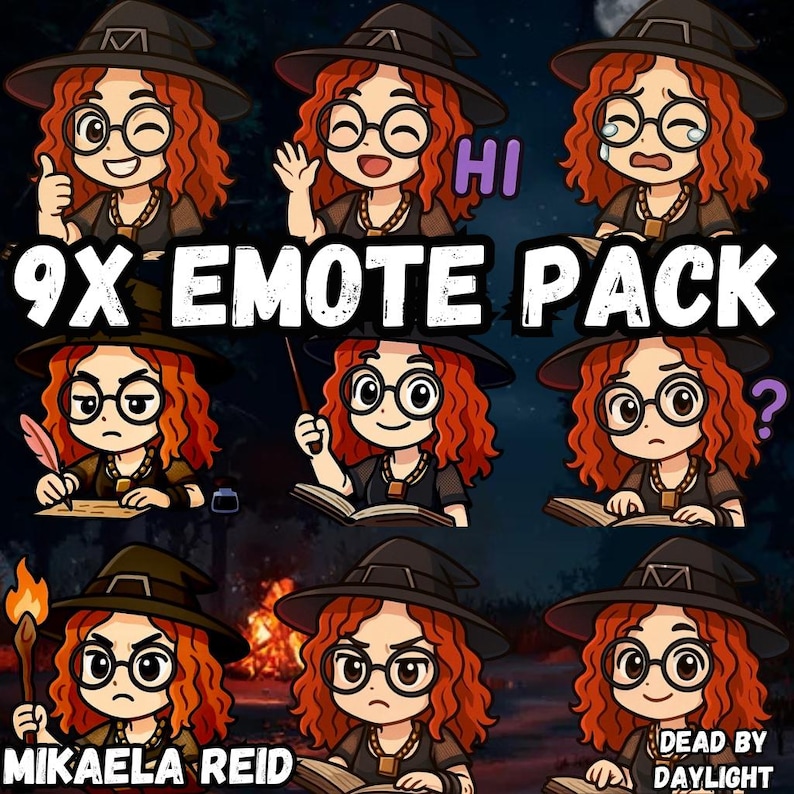 Dead by Daylight Mikaela Emotes | 9x Twitch & Discord Emoji Pack ...