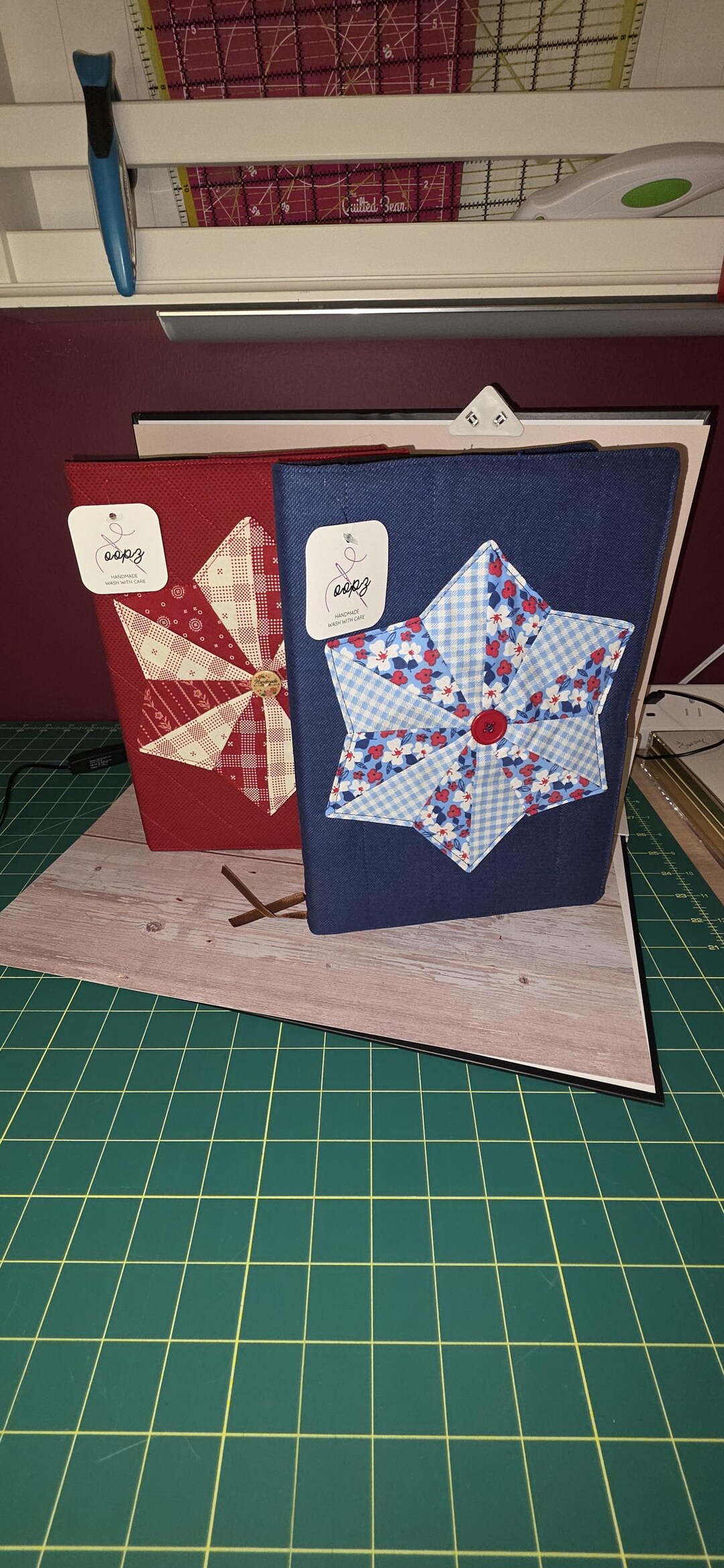 Quilted Journal Covers – Handmade Fabric Notebooks With Pinwheel ...