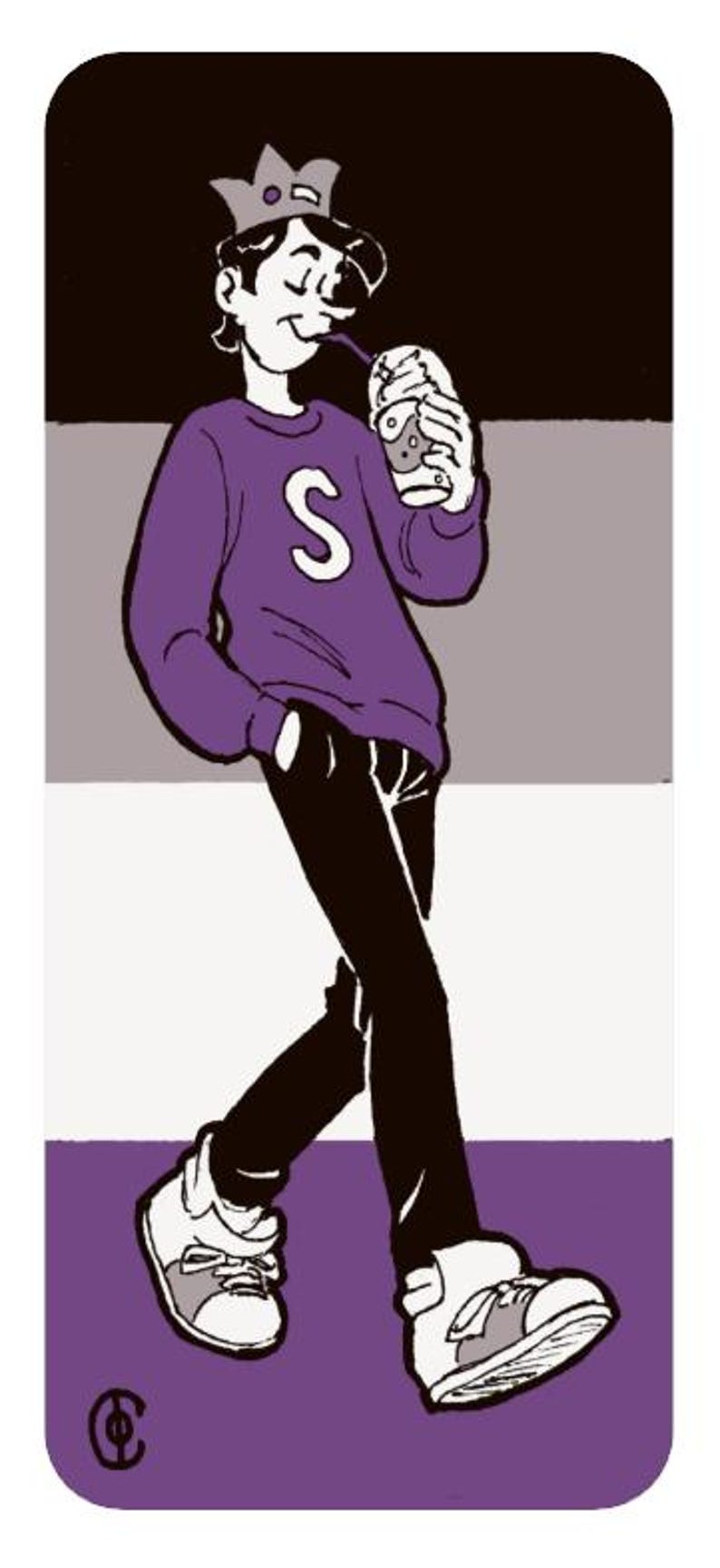 Ace Pride Vinyl Sticker -- Jughead Jones - Etsy