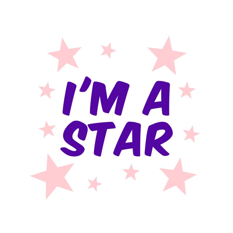 I'm A Star PNG | Bold Minimalist Pink Hearts - 15"x18" (4500X5400 ...