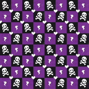 Purple and Black Checkered Emo Scene Digital Pattern - Etsy