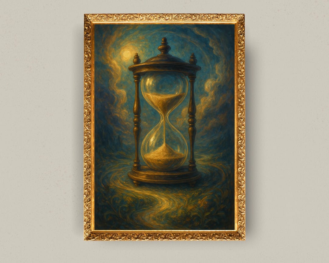 Haunted Hourglass Halloween Wall Art | Spooky Gothic Digital Download ...