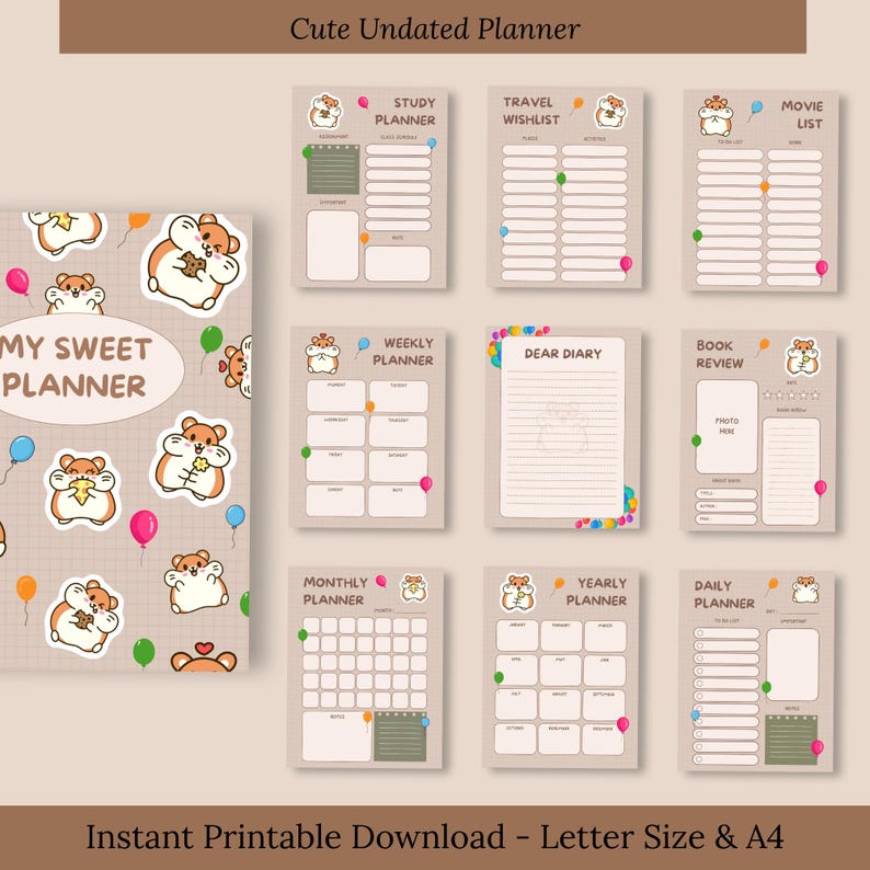 Kids School Planner Printable – Elementary Homeschool Organizer (PDF A4 ...