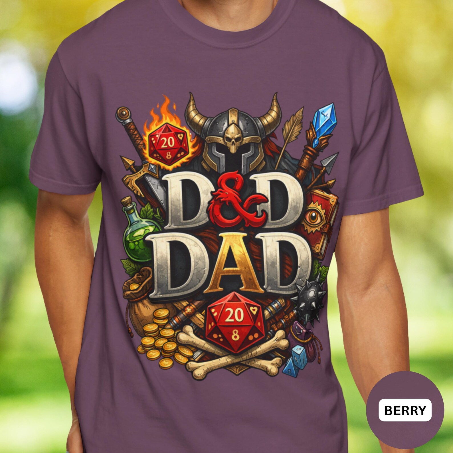 Medieval Dnd Dad Shirt - Fathers Day Tshirt, Fantasy Lover Comfort ...