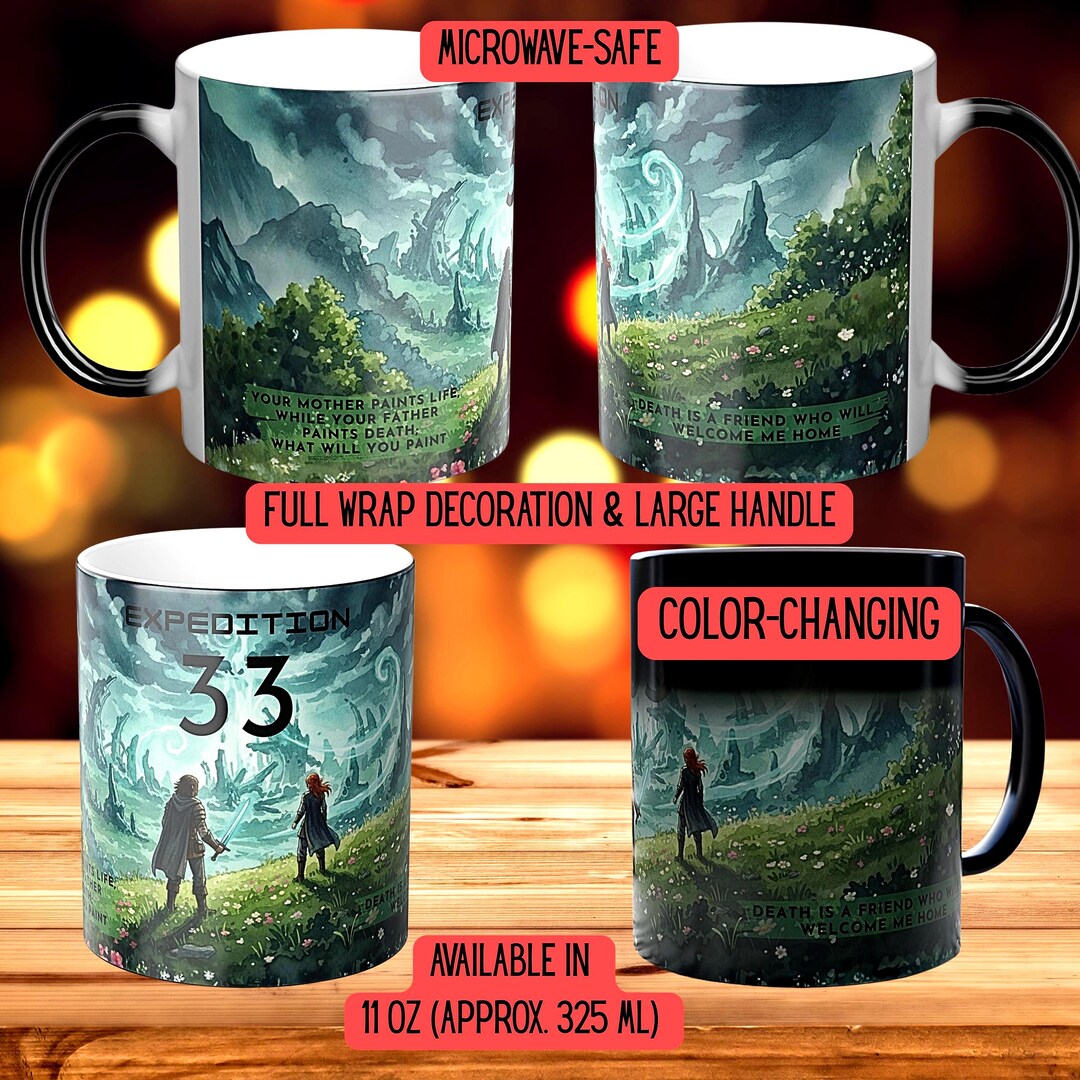 Expedition 33 Mug - E33 Clair Obscur Exploration Color Morphing Cup ...